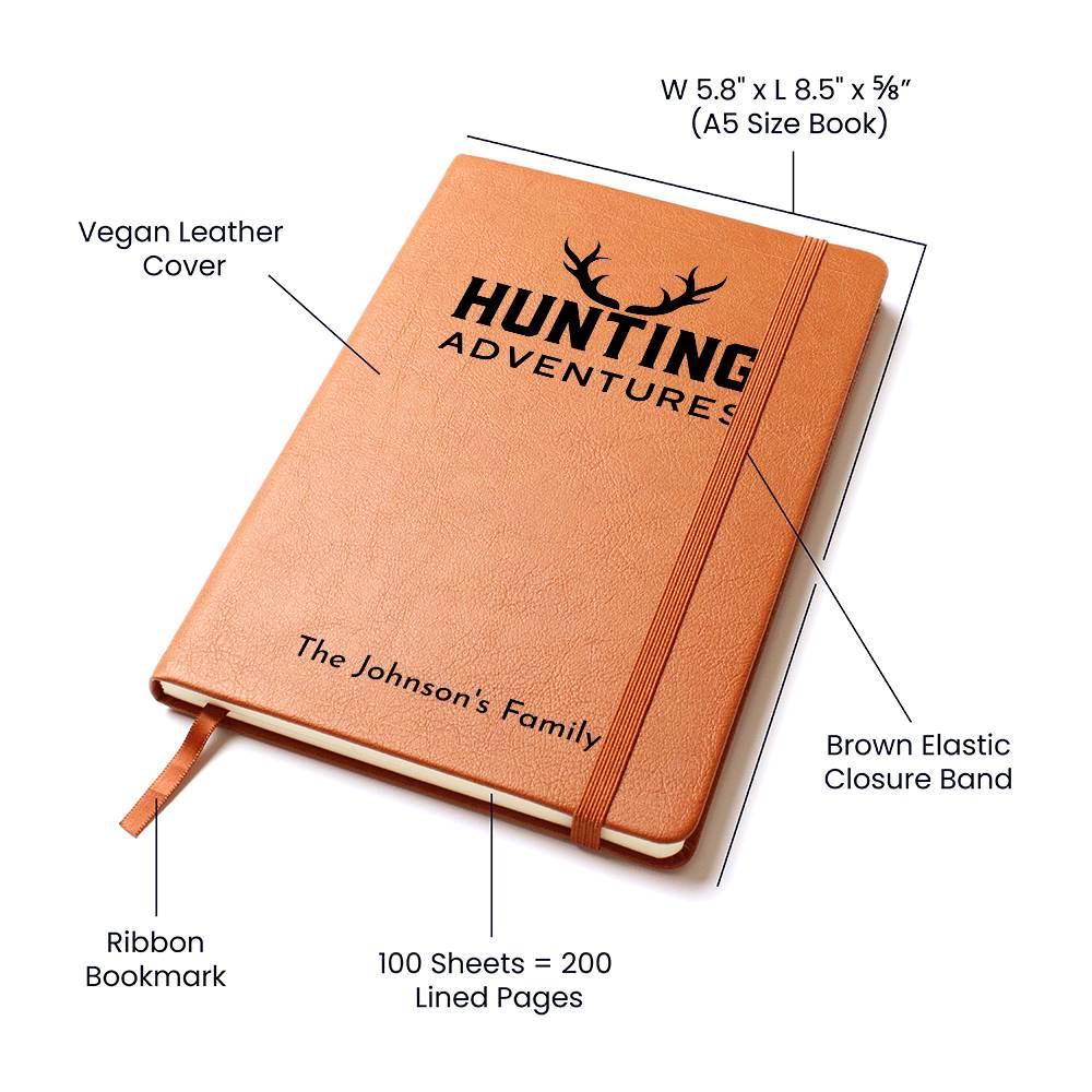 Personalized Hunting Journal - Custom Leather Notebook - Gifts for Men ...