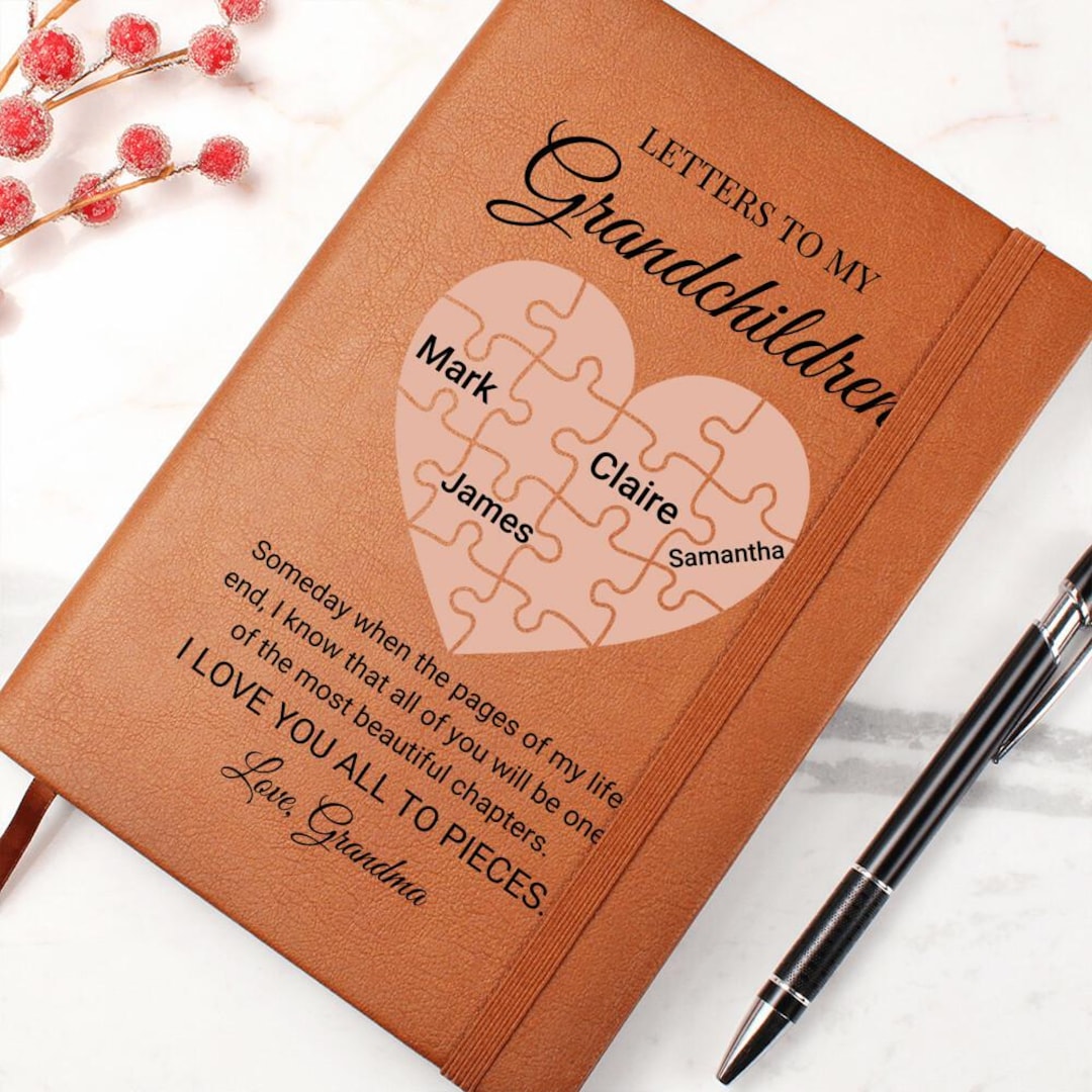 Personalized Leather Journal, Letters to My Grandchildren a Legacy ...