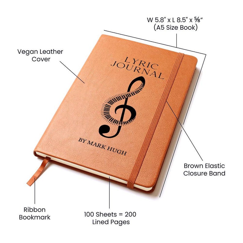 Craft Your Melody: Personalized Leather Journal for Pianists - Ideal ...