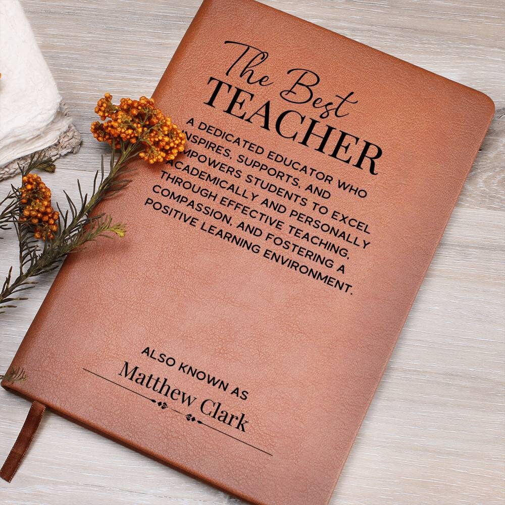 Personalized Teacher Journal, the Best Teacher Leather Notebook ...