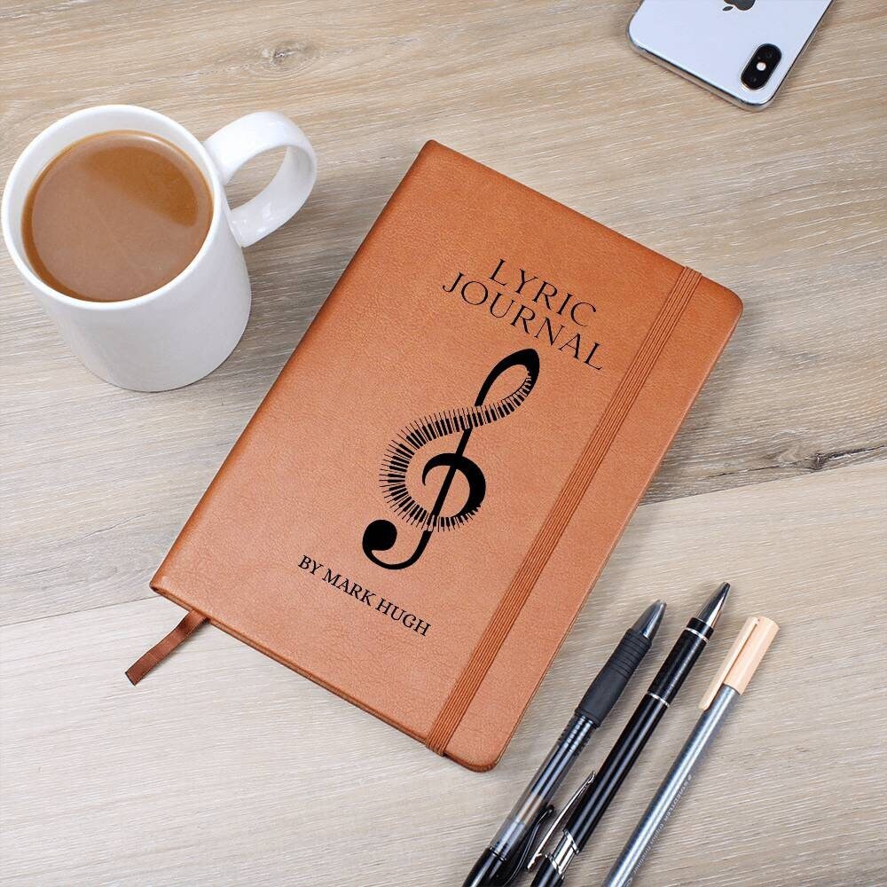 Craft Your Melody: Personalized Leather Journal for Pianists - Etsy