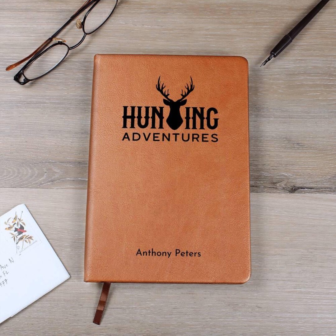 Personalized Hunting Journal - Custom Leather Notebook - Gifts for Men ...