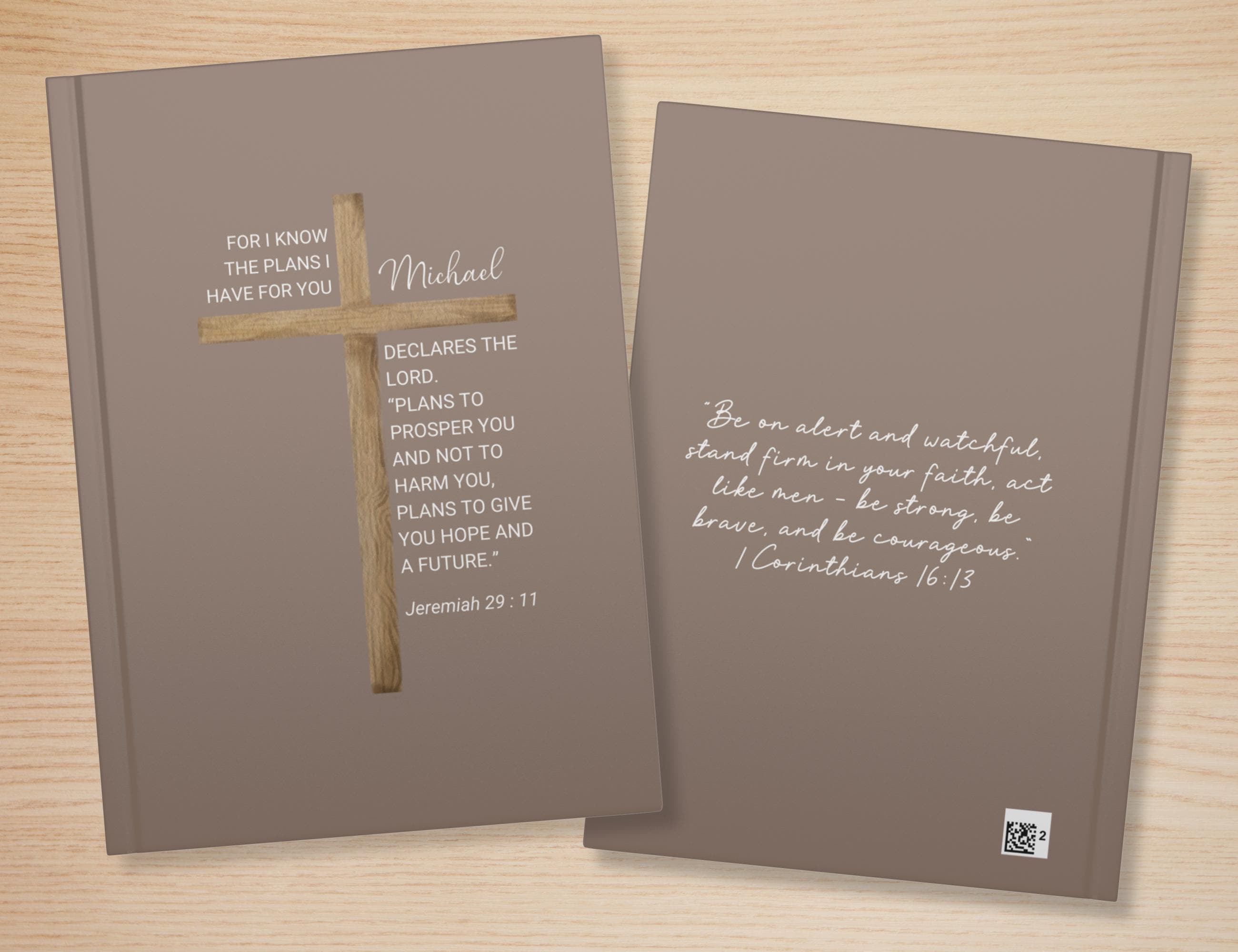 Personalized Christian Journal for Men, Bible Study Prayer Journal ...