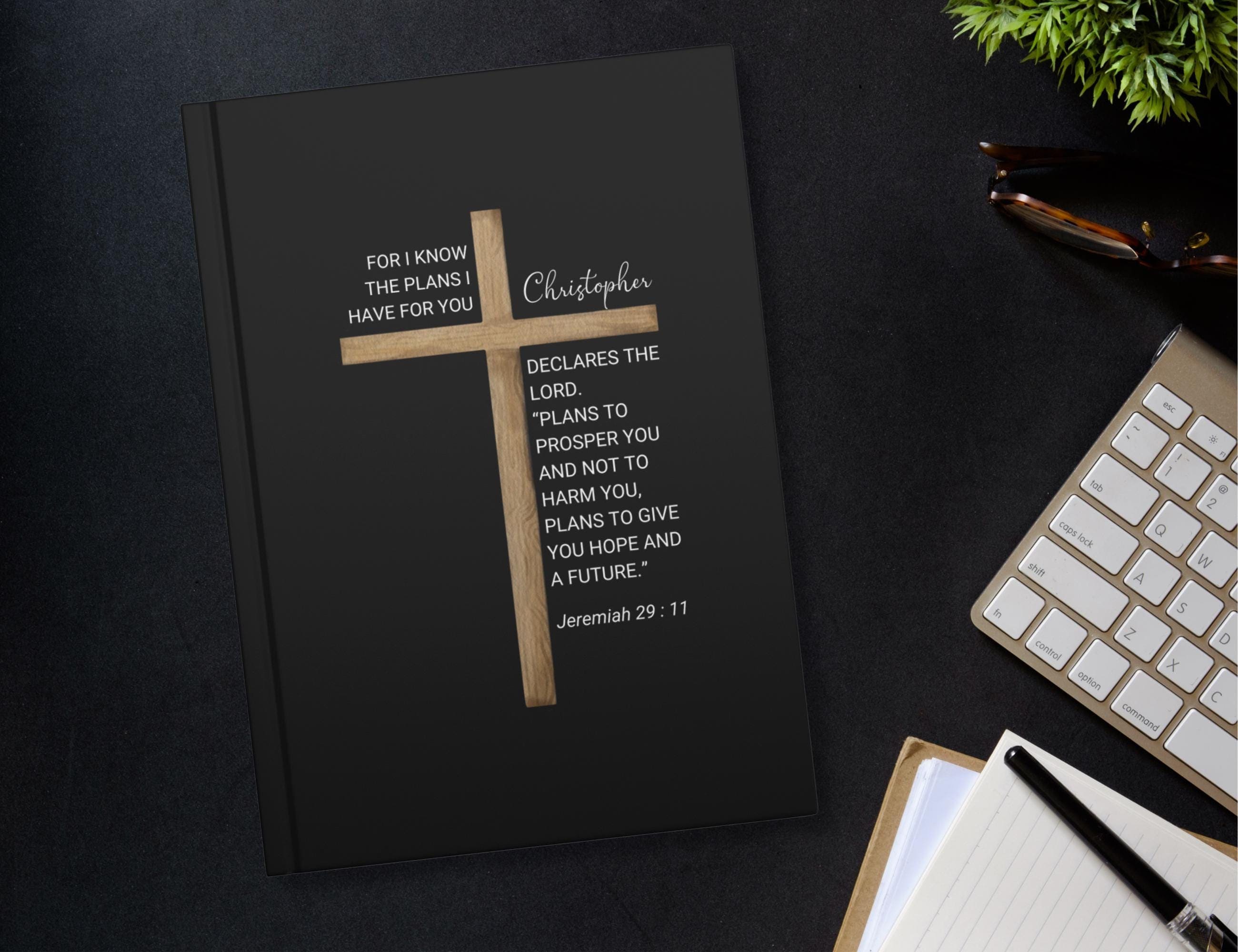 Personalized Christian Journal for Men, Bible Study Prayer Journal ...