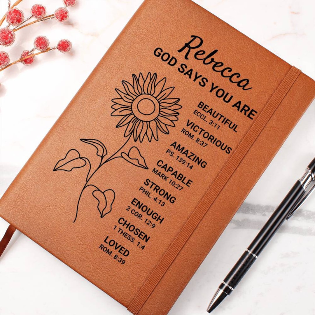 Personalized Christian Journal for Women, Positive Affirmations, Bible ...