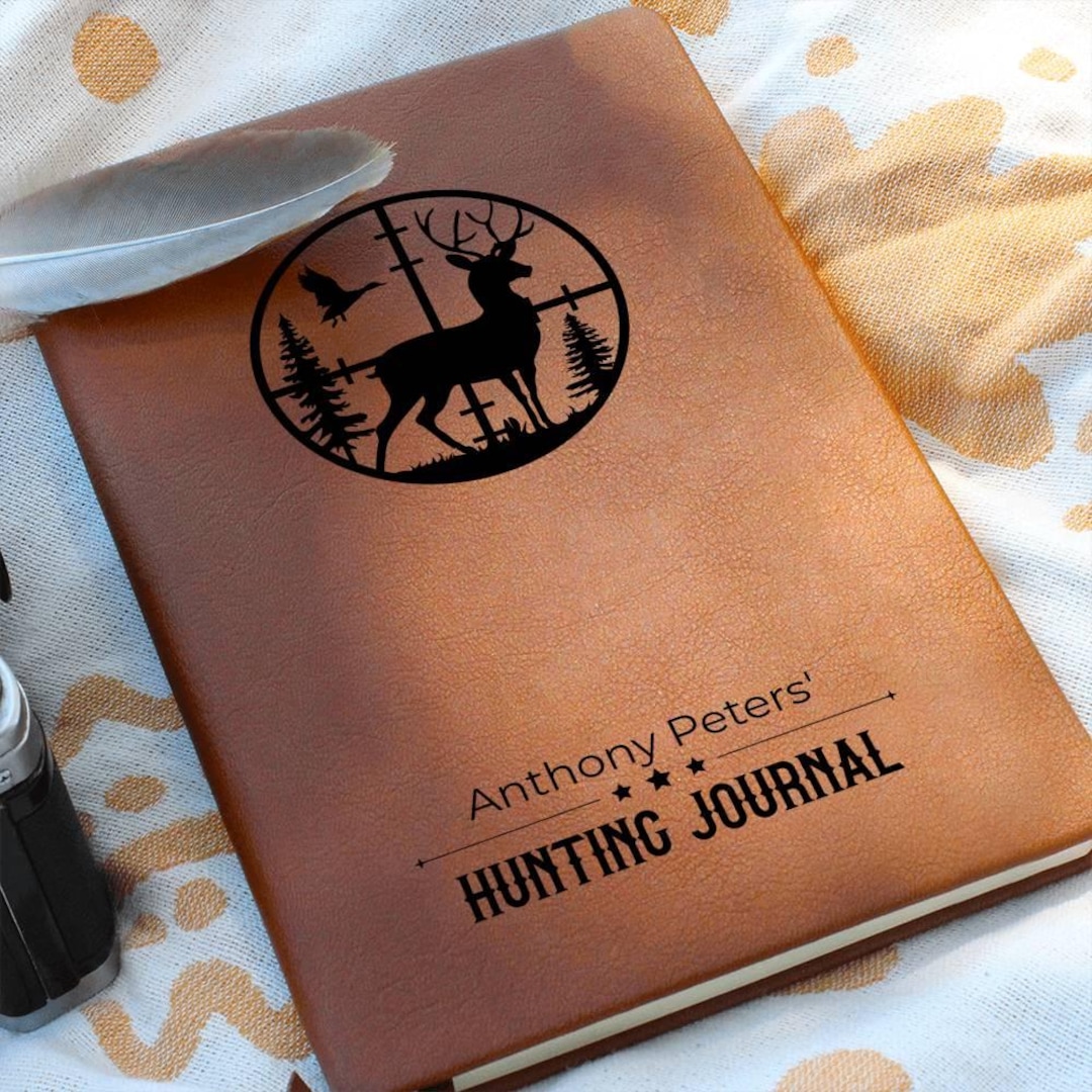 Personalized Hunting Journal - Custom Leather Notebook - Gifts for Men ...
