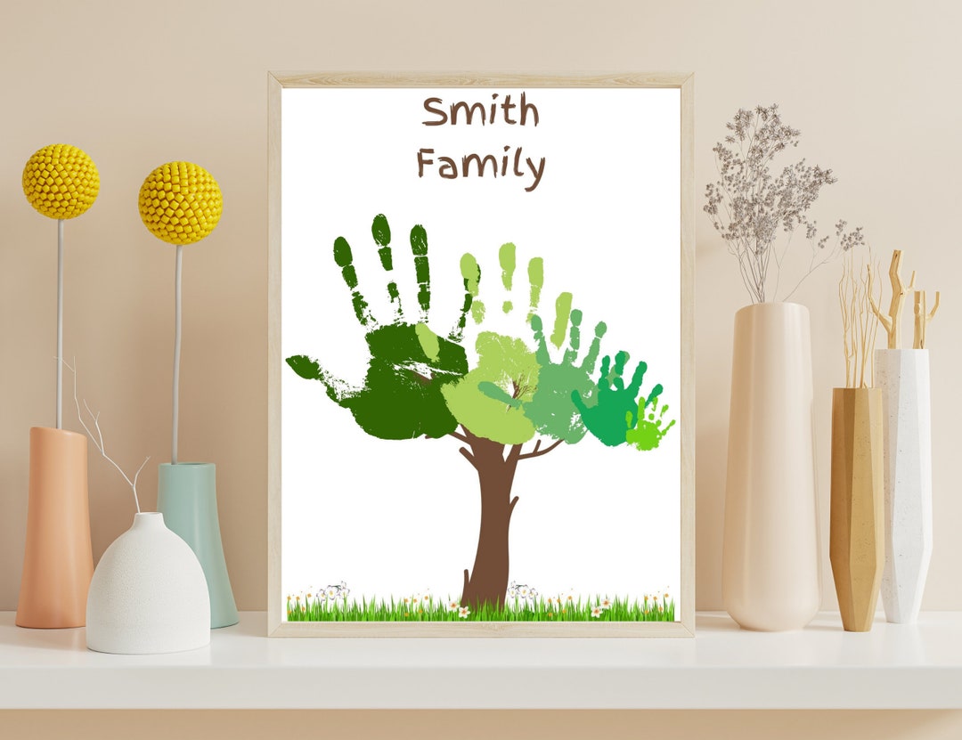 Family Tree/ Craft for Kids/family / Handprint Footprint Art/ - Etsy