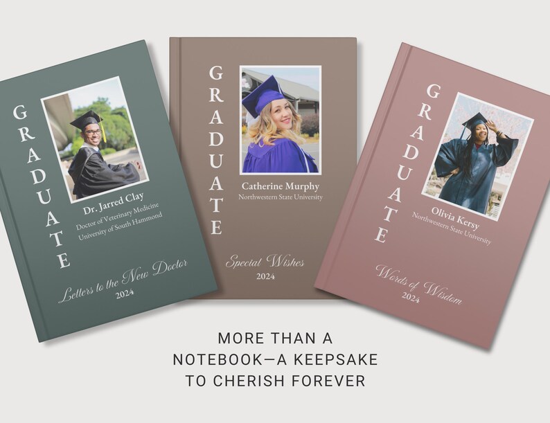 Personalized Graduation Guest Book Custom Graduate Memory Journal ...