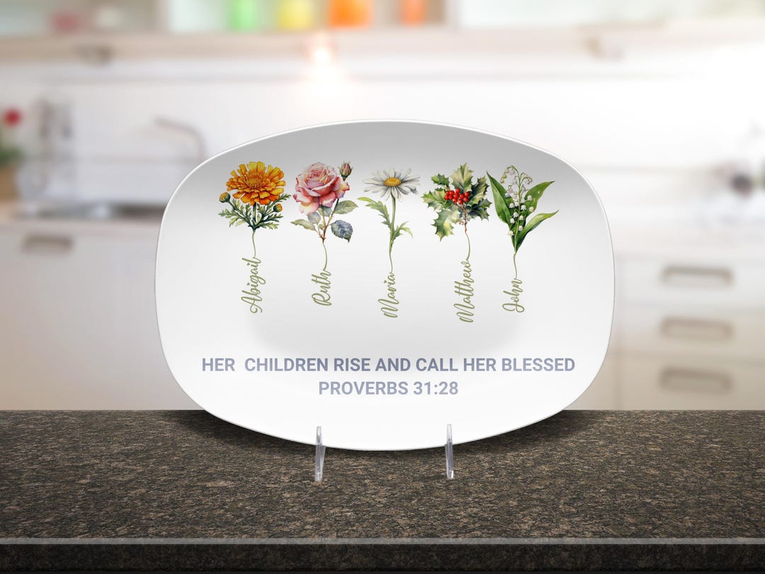 Custom Platter Personalized Christian Gift for Mom, Children's Birth ...