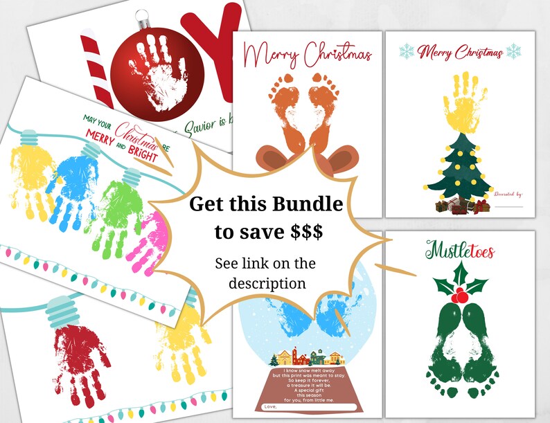 Snow Globe Handprint Footprint Craft/ Printable - Etsy