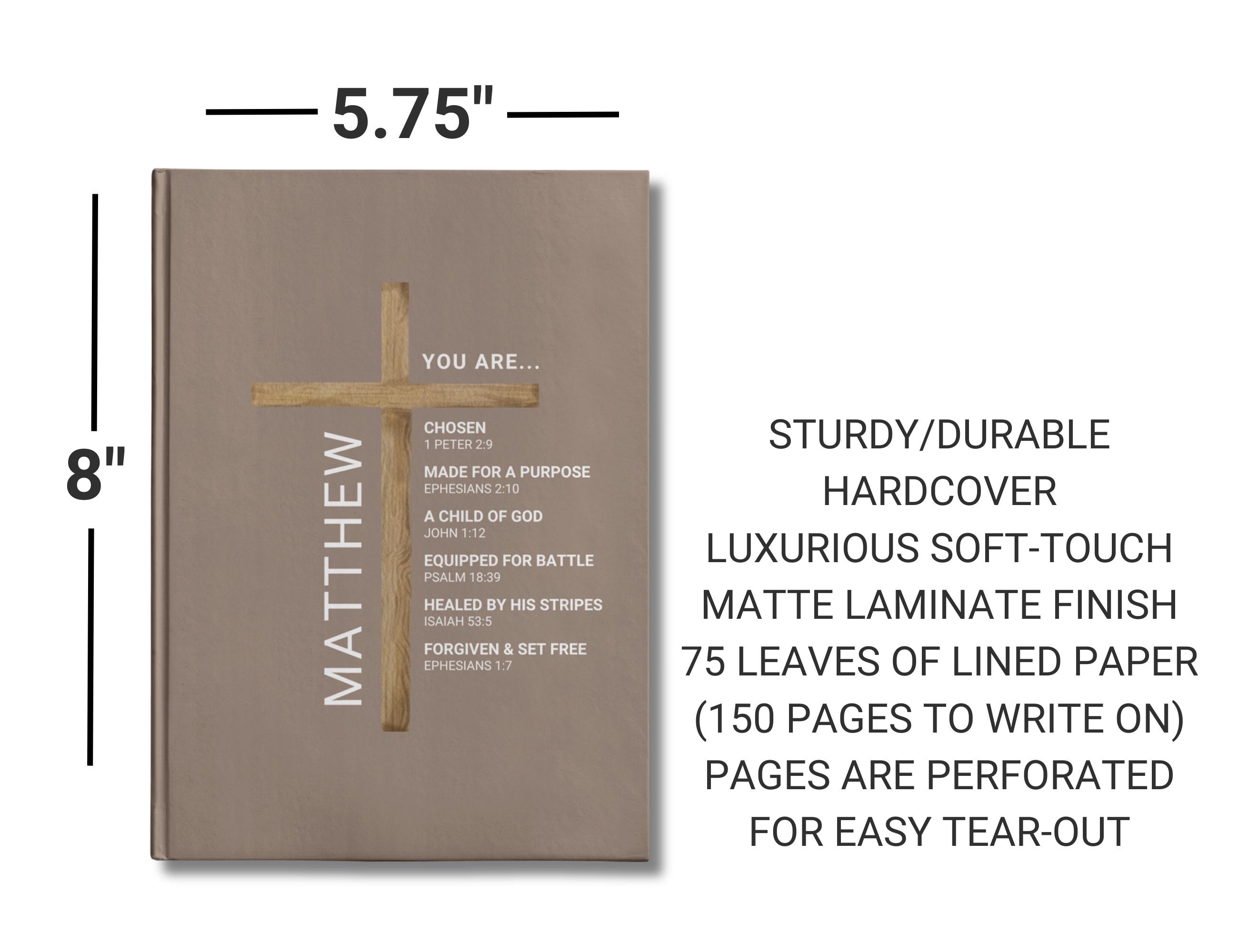 Personalized Christian Journal for Men, Bible Study Prayer Journal ...