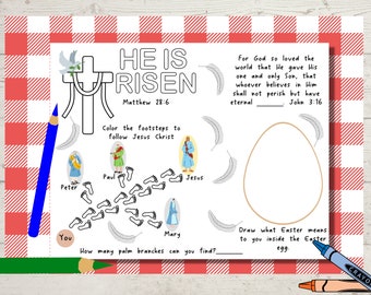 Christian Easter Placemat - Etsy