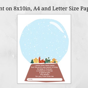 Snow Globe Handprint Footprint Craft/ Printable Activity/winter Art ...