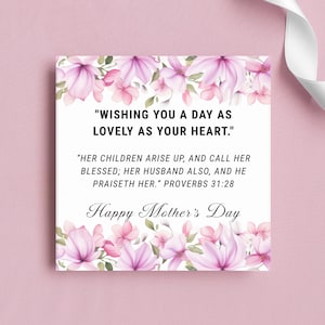 PRINTABLE Floral Mother’s Day Bible Verse Cards | Scripture Cards for ...