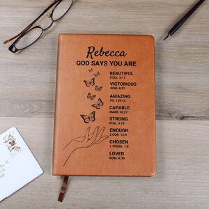Personalized Christian Journal for Women, Positive Affirmations, Bible ...