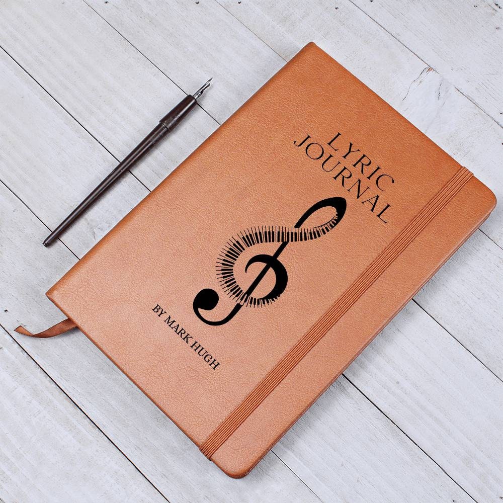 Craft Your Melody: Personalized Leather Journal for Pianists - Etsy