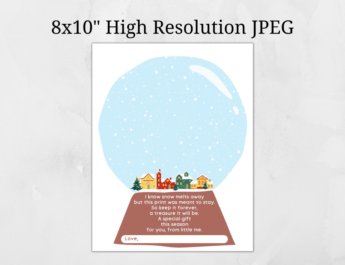 Snow Globe Handprint Footprint Craft/ Printable Activity/winter Art ...