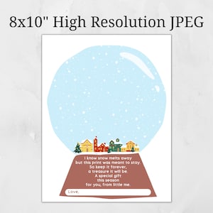 Snow Globe Handprint Footprint Craft/ Printable Activity/winter Art ...