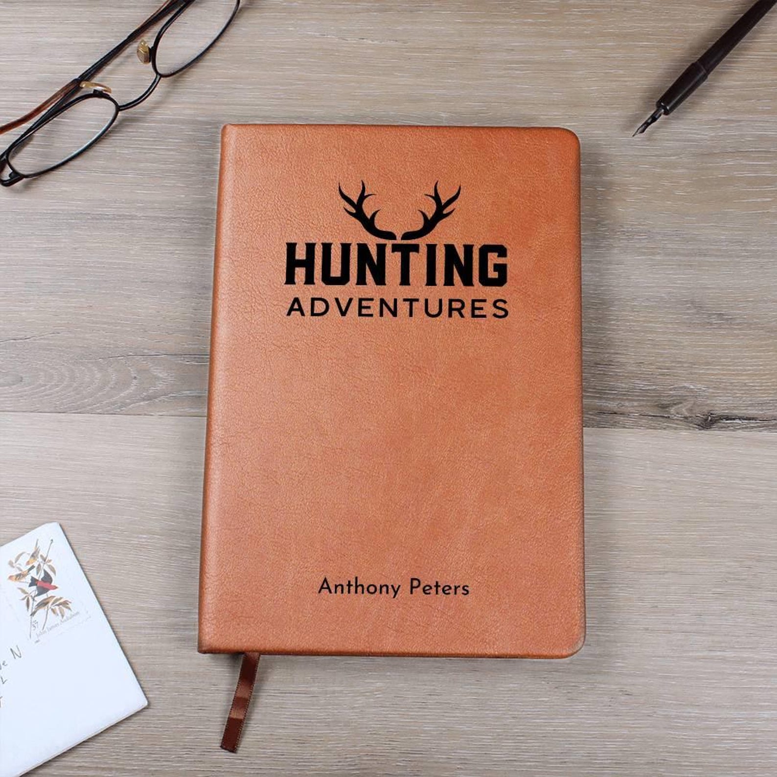 Personalized Hunting Journal - Custom Leather Notebook - Gifts for Men ...