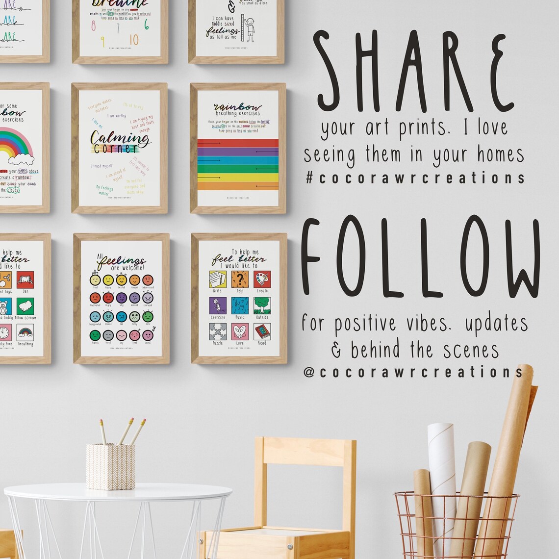 Printable Calming Corner Poster, Emotions Chart for Kids, Calm Down ...