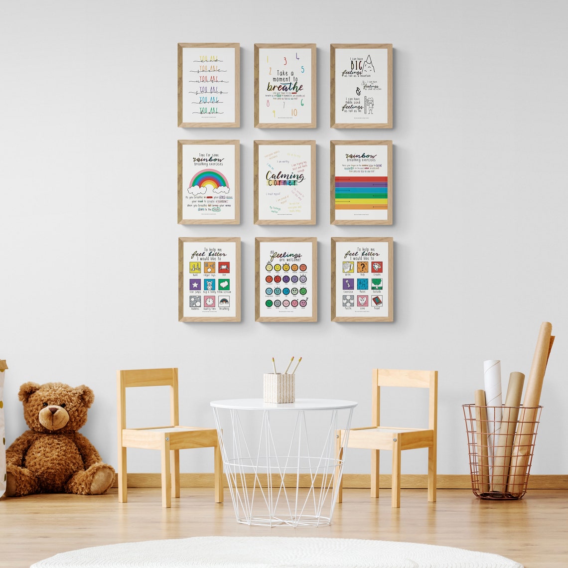 Printable Calming Corner Poster, Emotions Chart for Kids, Calm Down ...