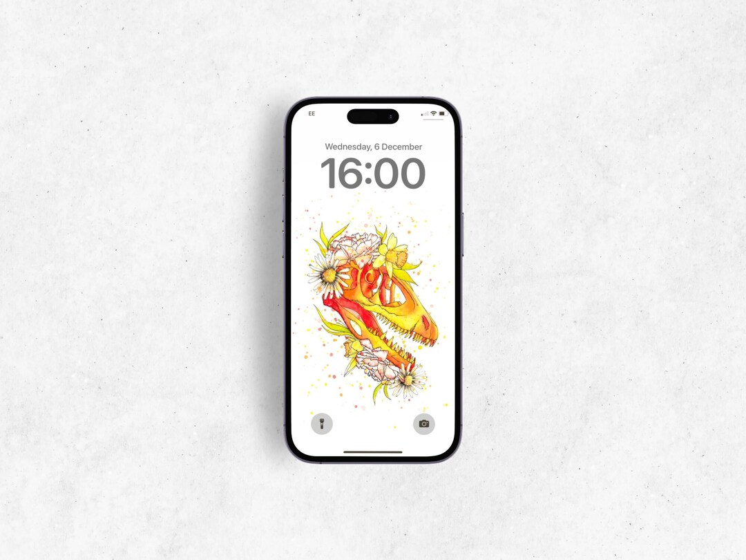 Dinosaur iPhone Wallpaper, Deinonychus Skull iPhone Home Screen, Dino ...