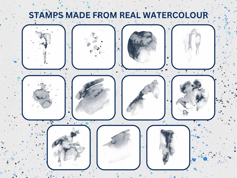 Procreate Splatter Brush Pack, 22 Watercolour Splashes, Drips, Stain ...