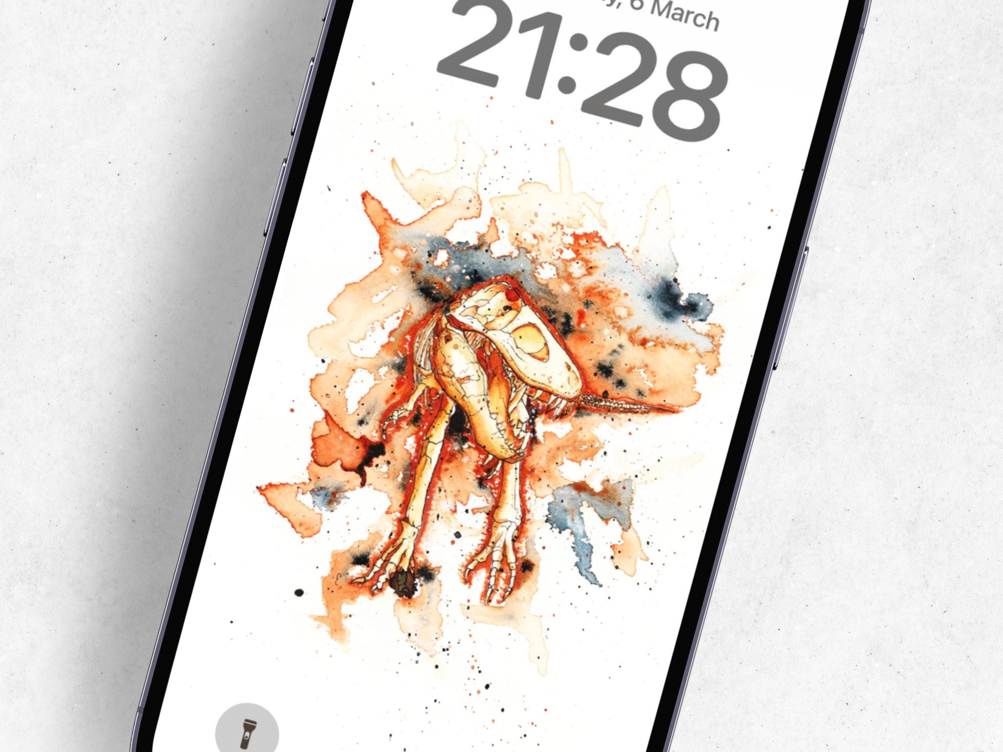 T Rex Skeleton iPhone Wallpaper, Dinosaur iPhone Home Screen ...