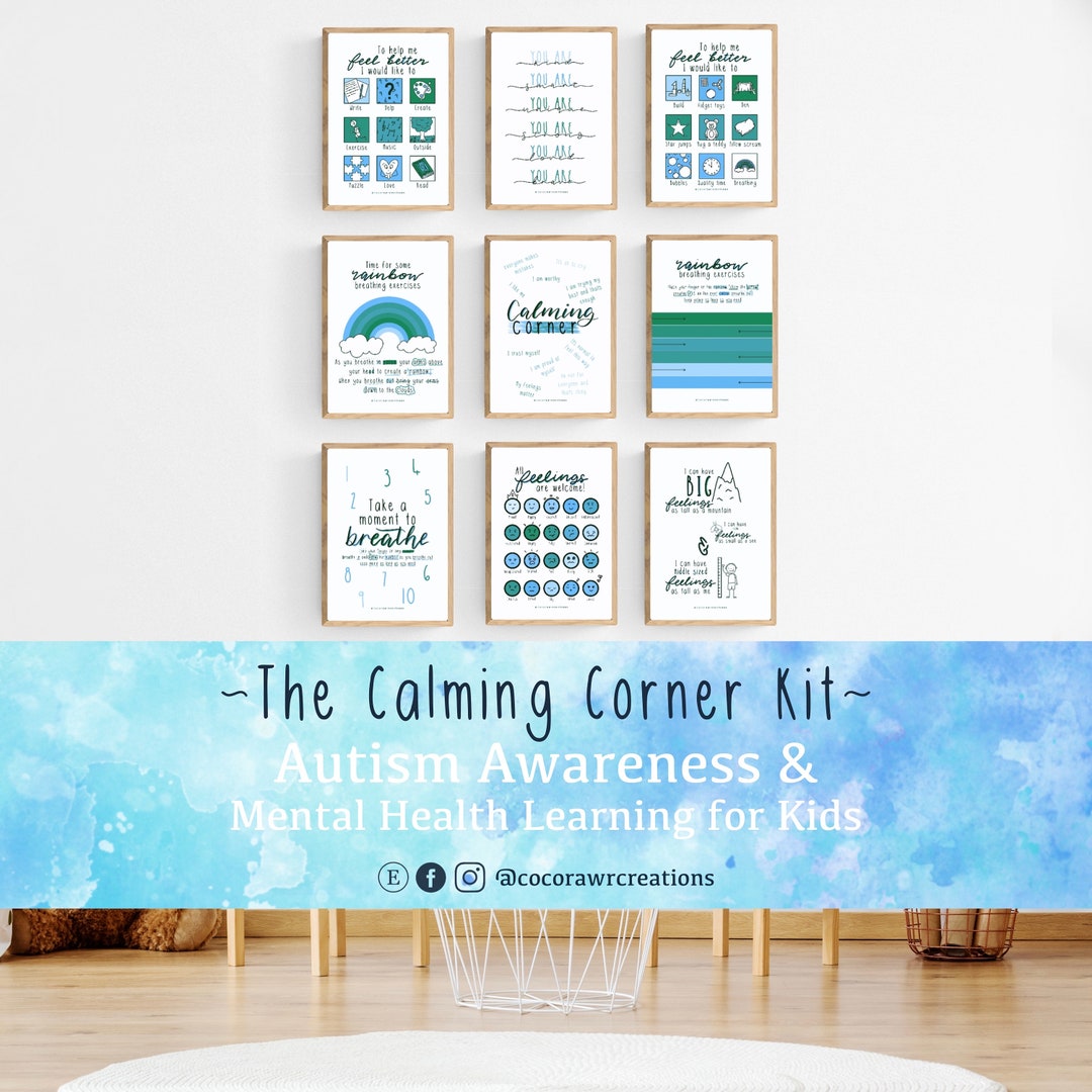 Set of 9 Calm Down Corner Poster Printable Emotion Chart for - Etsy ...