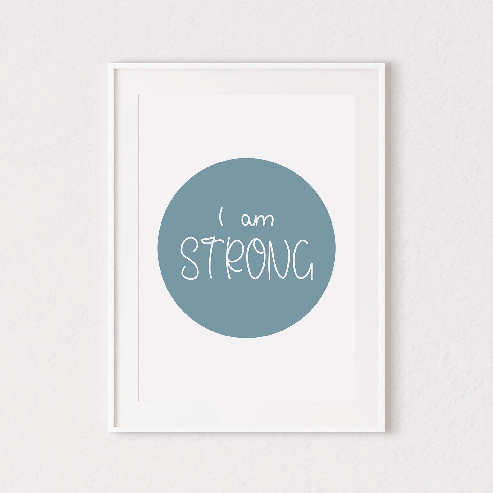 Printable I Am Affirmation Wall Art for Kids Bedroom - Inspirational ...