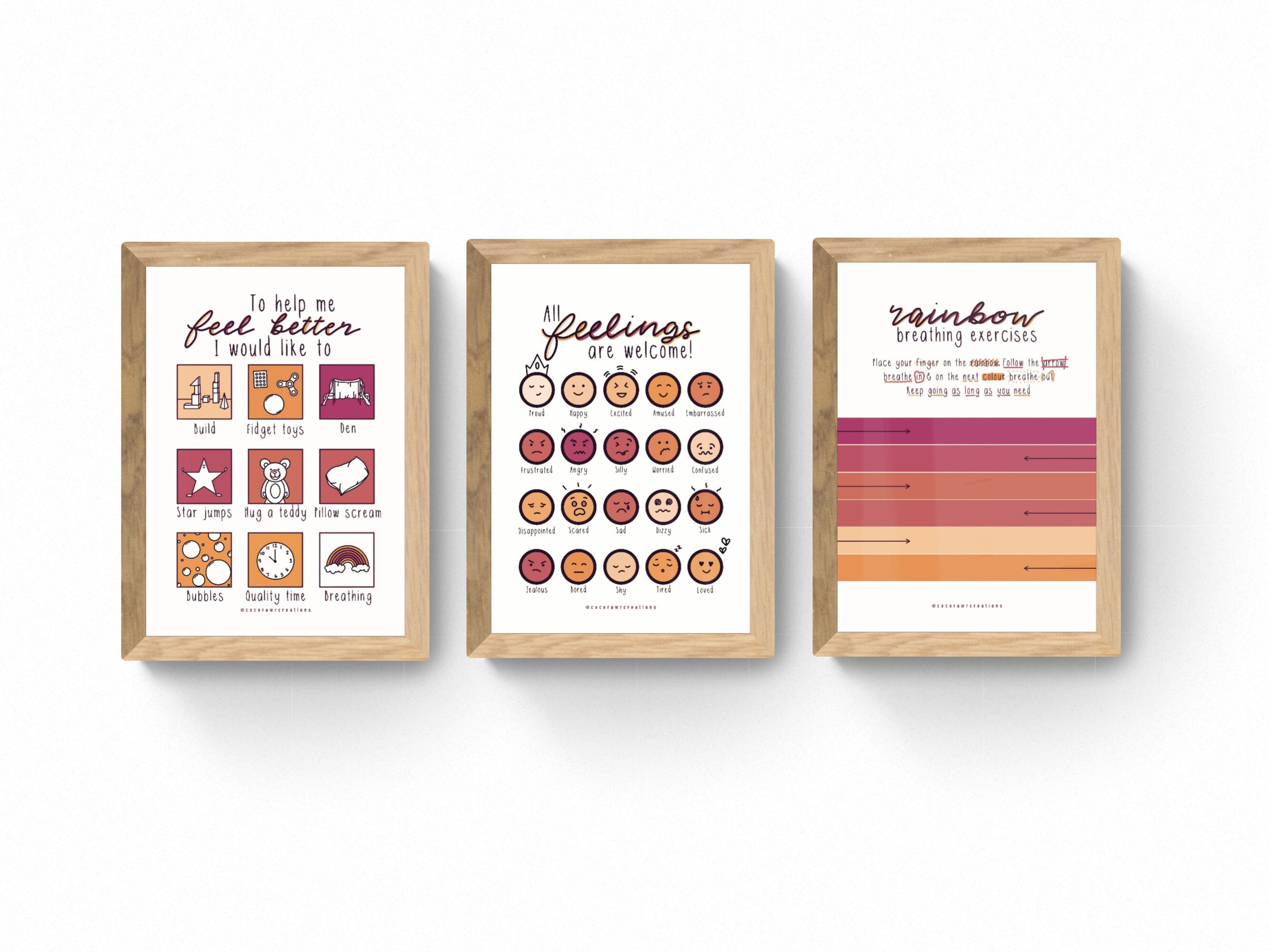 Calming Corner Printable Poster Bundle, Emotion Chart (digital Download ...