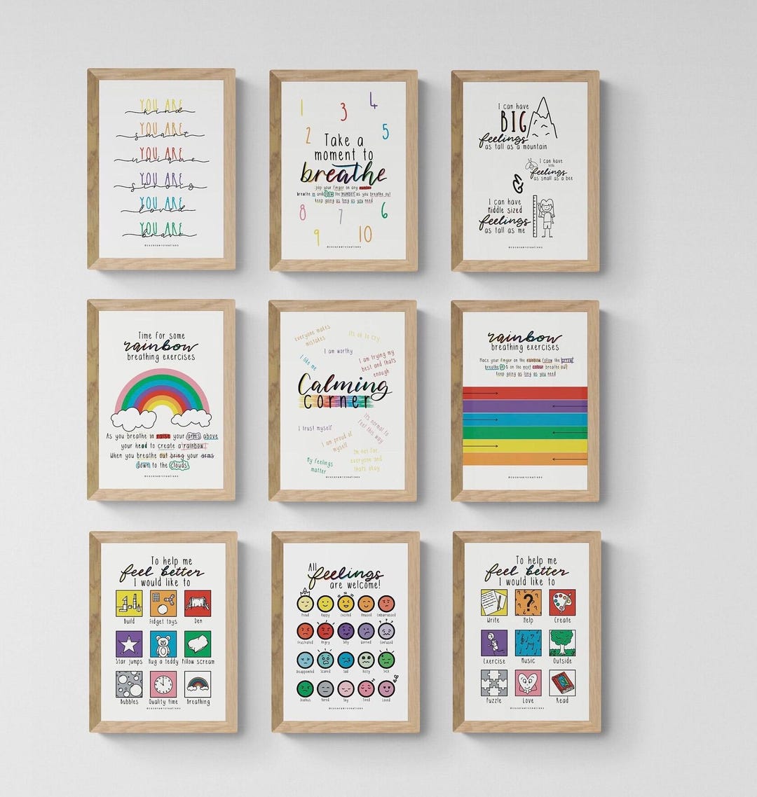 Calming Corner Poster Bundle, Kids Emotional Regulation (digital ...