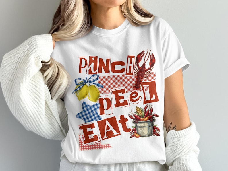 Crawfish Boil Shirt Pinch Peel Eat Shirt, Southern Seafood Lover Tee ...