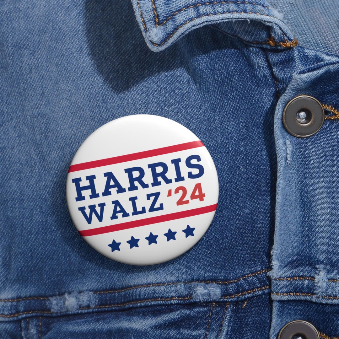 Kamala Harris Button Harris Walz, Pin Buttons, Election 2024, Vote ...