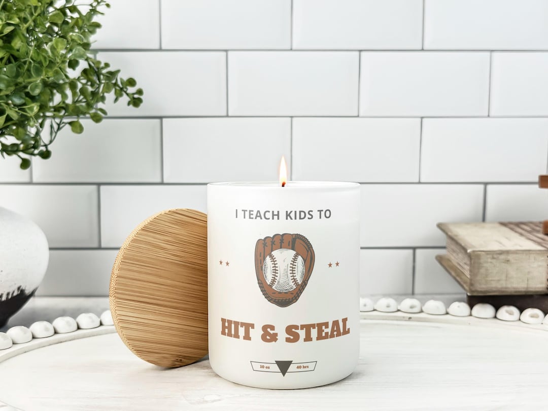 Baseball Coach Candle, Funny Teacher Gift, Sports Candle, Baseball Gift ...