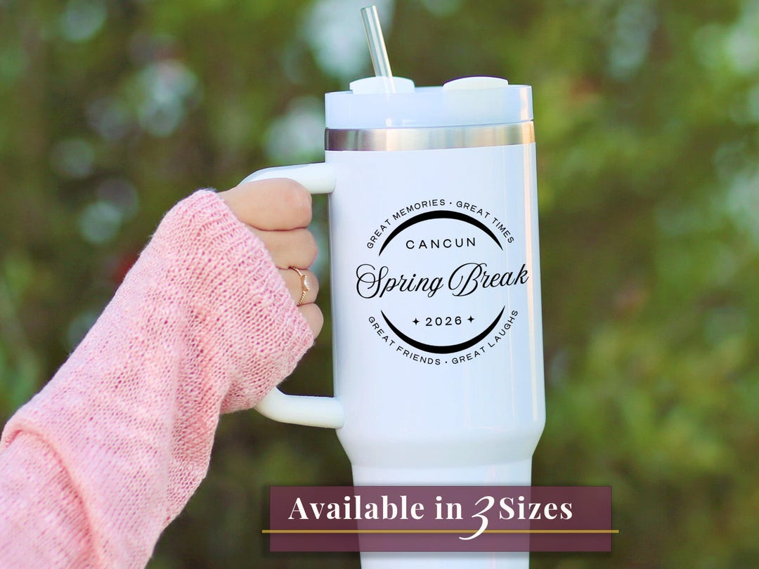 Spring Break Tumbler, 40 Oz Tumbler, 15 Oz Mug, Custom Vacation Trip ...