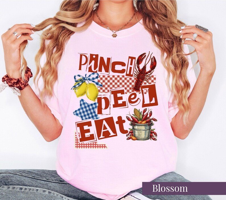 Crawfish Boil Shirt Pinch Peel Eat Shirt, Southern Seafood Lover Tee ...