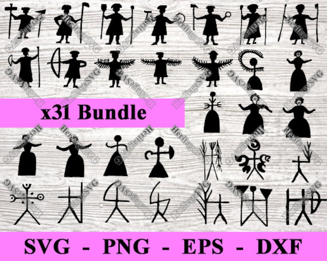 Sami Human Designs Bundle From Historical Shaman Drums 31 - Etsy