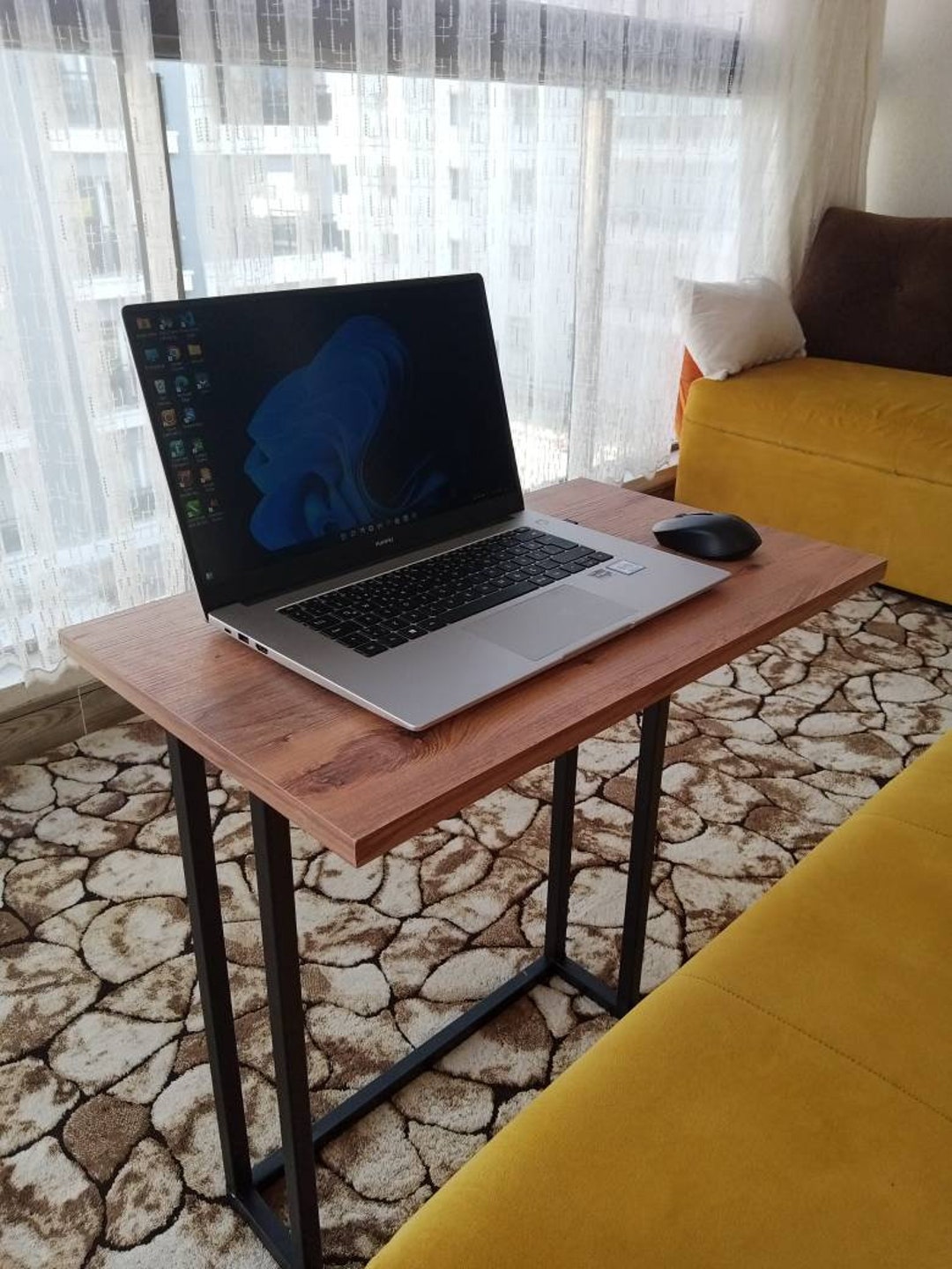 Wooden Laptop Table, Laptop Table, Portable Mobile Laptop Table ...