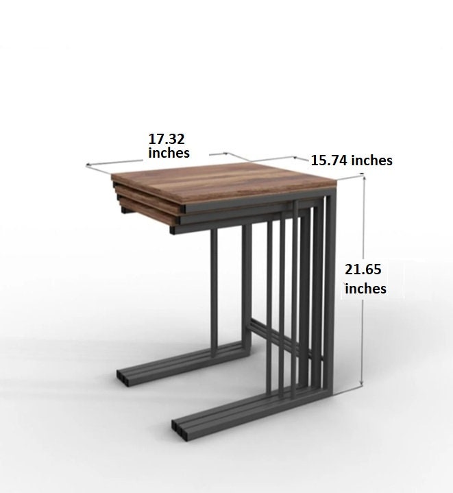 Triple Coffee Table Set Nesting Table Trio Metal & Wood Sofa Table C ...