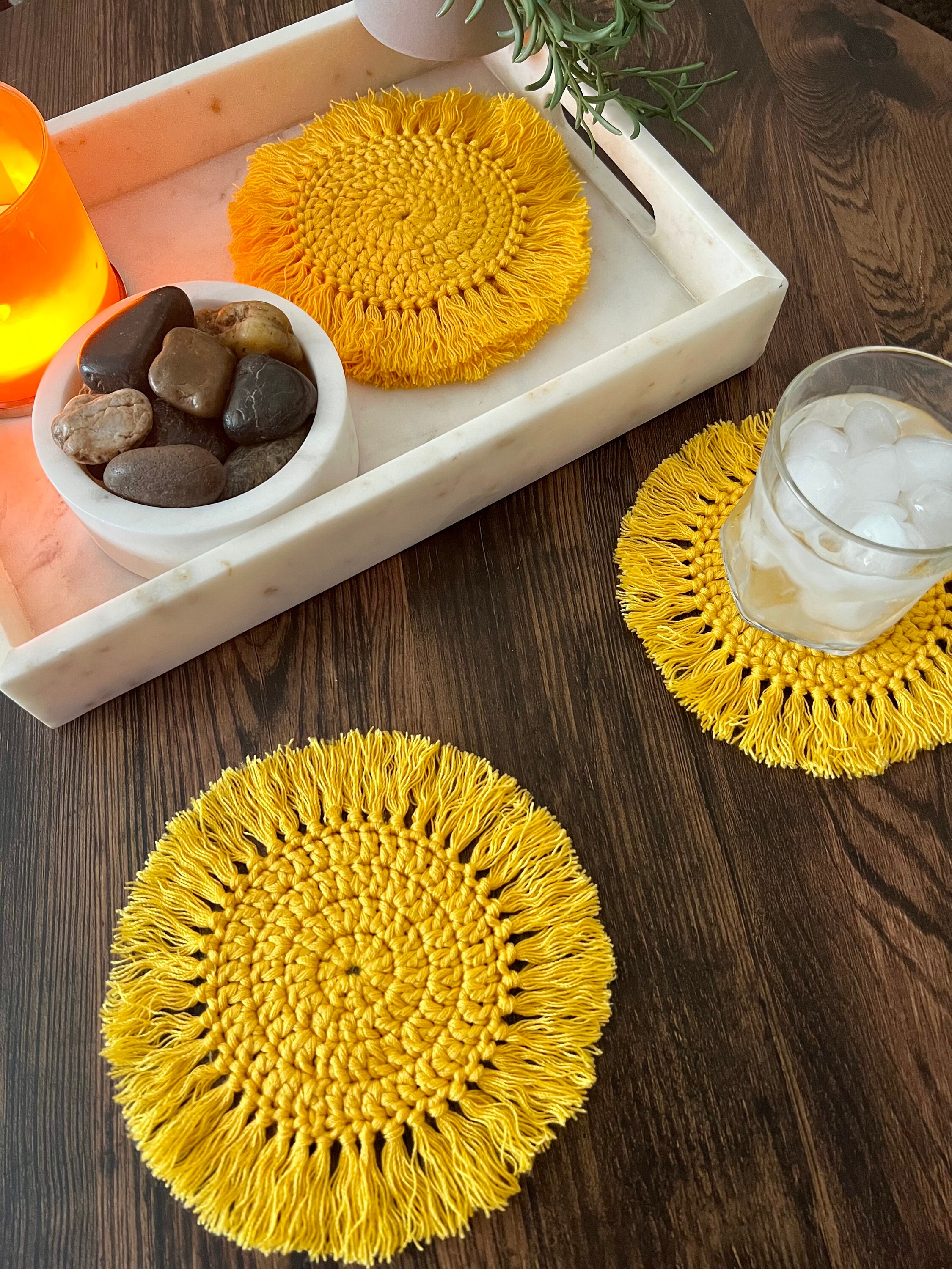 PDF Pattern Crochet Boho Coaster Coaster Set Pattern Boho - Etsy