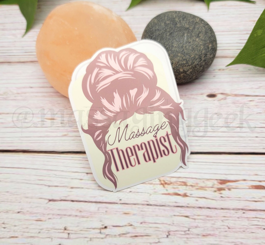 Messy Massage Bun Aesthetic Sticker, Massage Meme, Massage Therapist ...