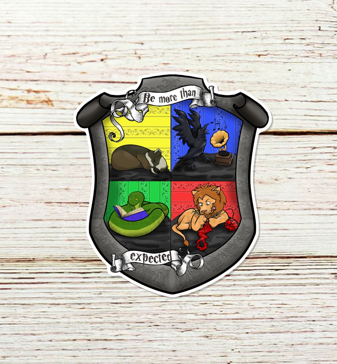 Magic School House Crest Sticker Geek Sticker Magic Geek - Etsy
