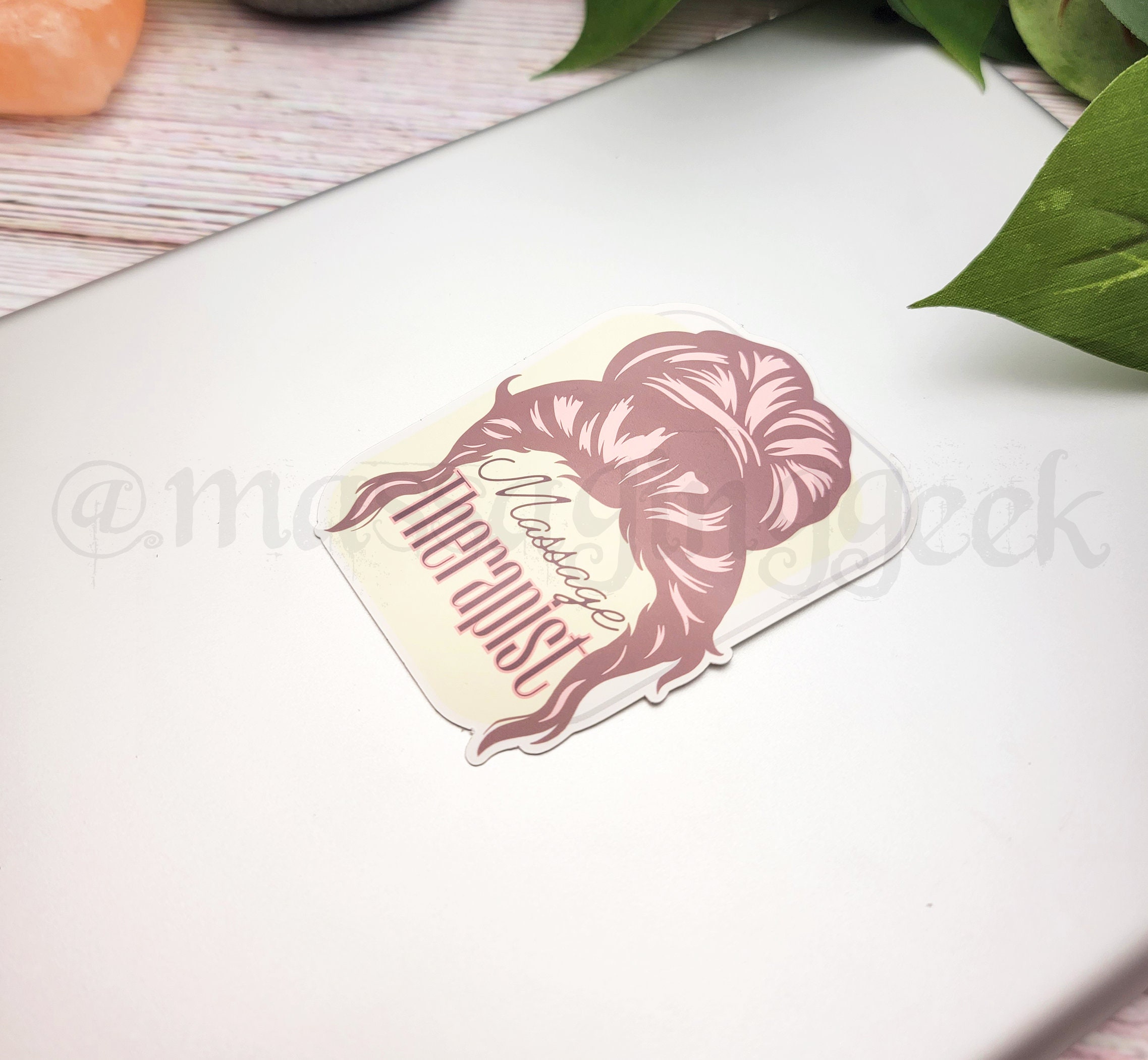 Messy Massage Bun Aesthetic Sticker, Massage Meme, Massage Therapist ...