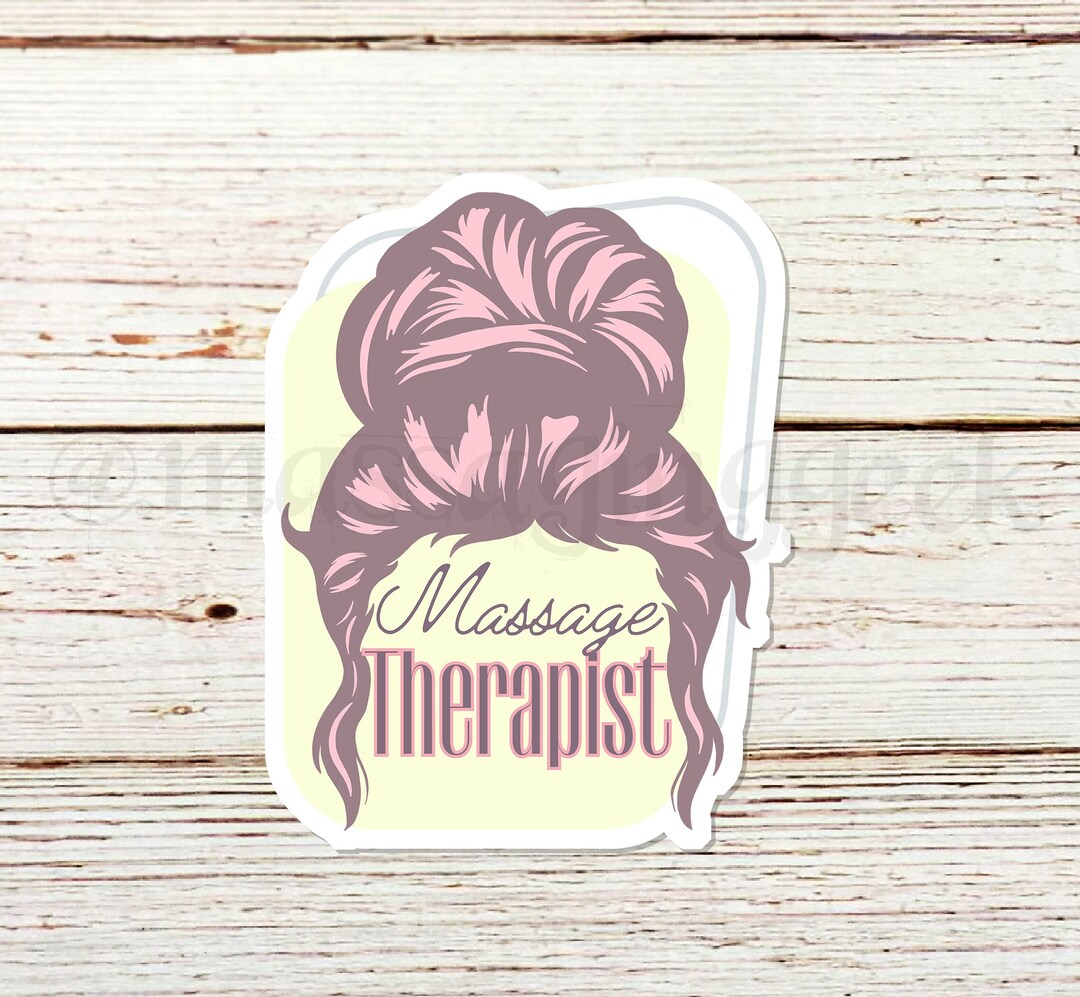 Messy Massage Bun Aesthetic Sticker, Massage Meme, Massage Therapist ...