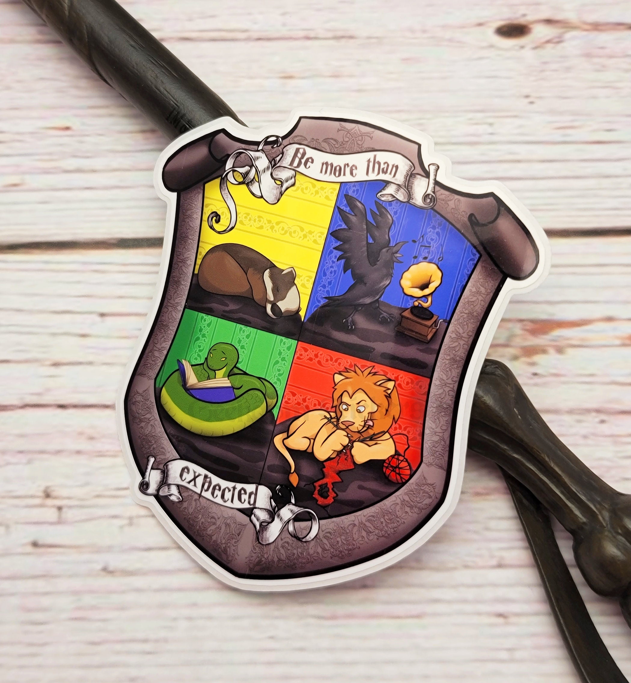 Magic School House Crest Sticker Geek Sticker Magic Geek - Etsy