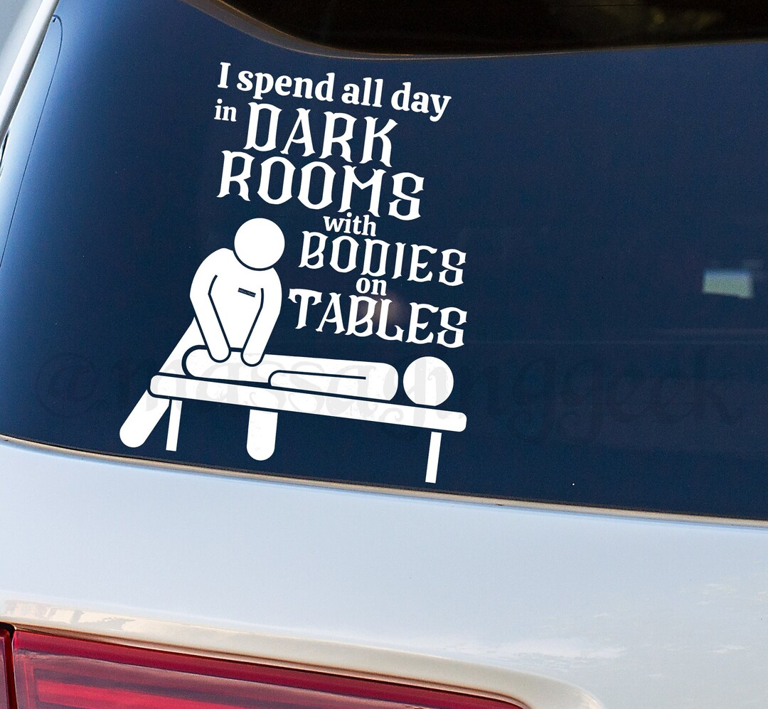 Creepy Job Title Massage Therapist Decal, Geek Car Decal, Funny Massage ...