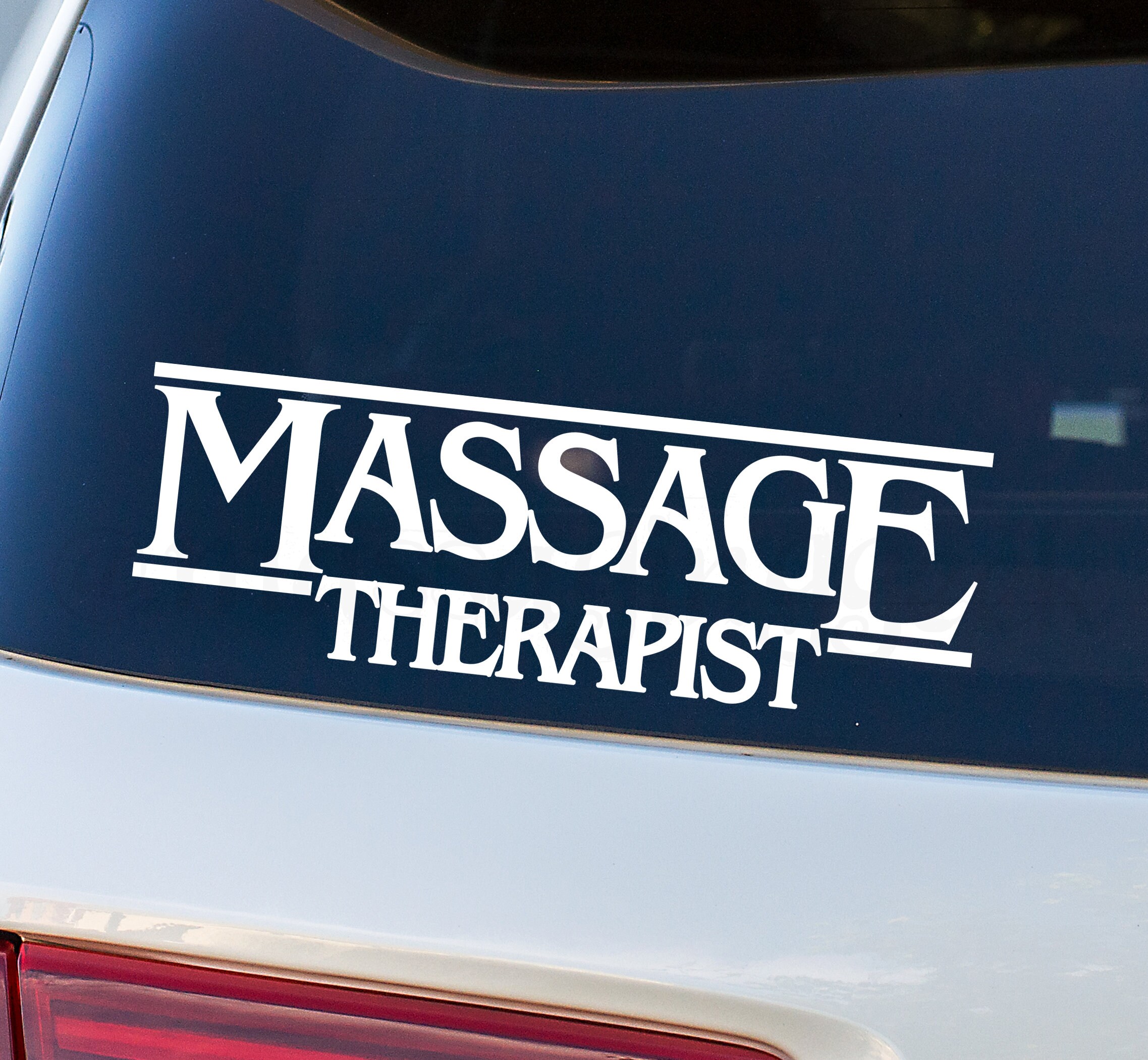 Stranger Massage Therapist Car Decal, Geek Car Decal, Massage Tablet ...