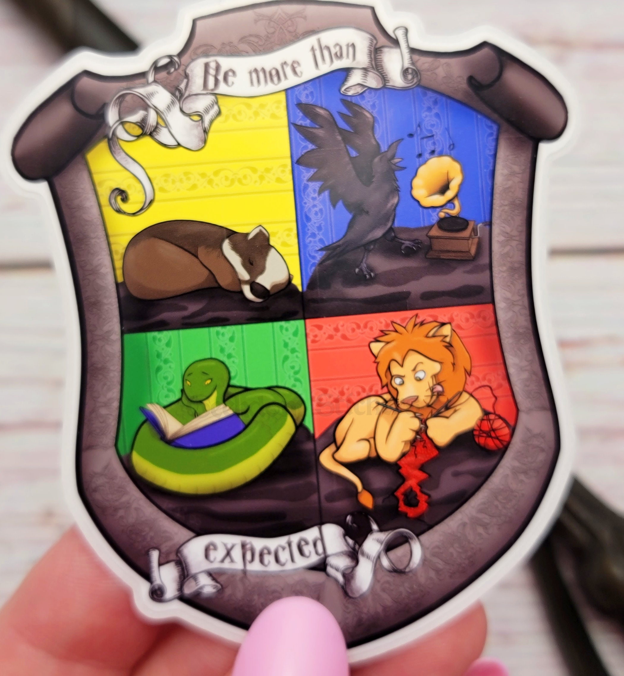 Magic School House Crest Sticker Geek Sticker Magic Geek - Etsy