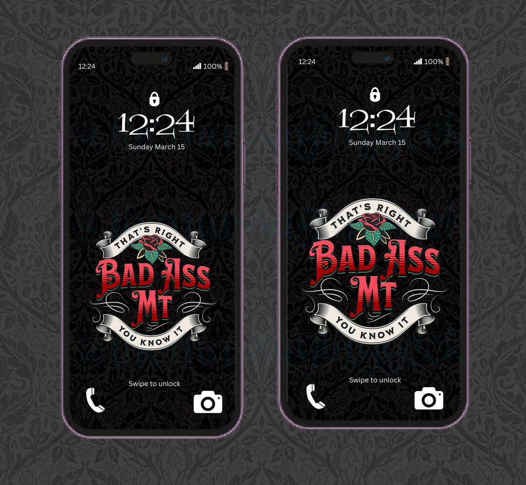 Bad Ass MT Cellphone Wallpaper, Tattoo Style Background (digital ...